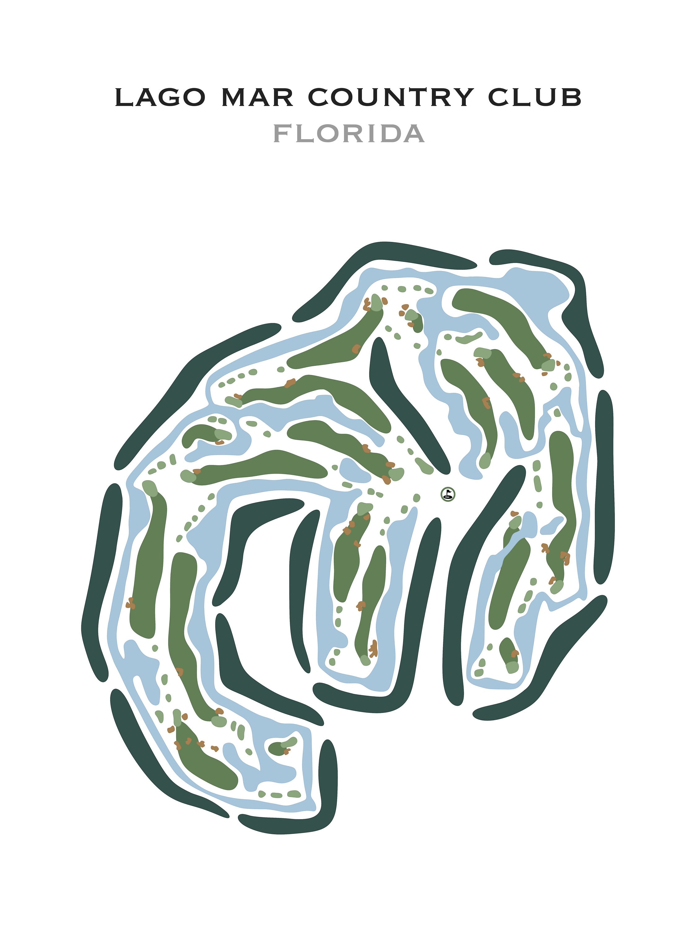 Lago Mar Country Club FL Golf Course Map Home Decor - Etsy