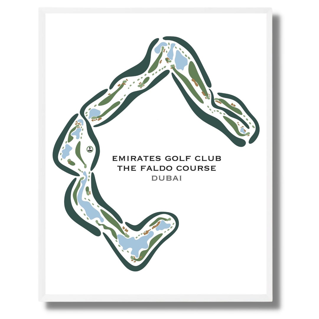 Emirates Golf Club the Faldo Course Dubai Golf Course Map - Etsy