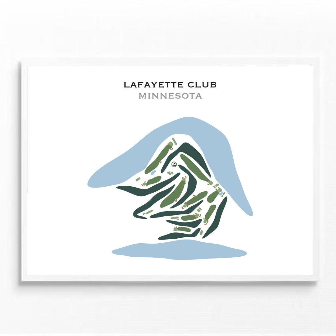 Lafayette Club, MN | Golf Course Map, Golf Map, Golfer Gift for Him ...