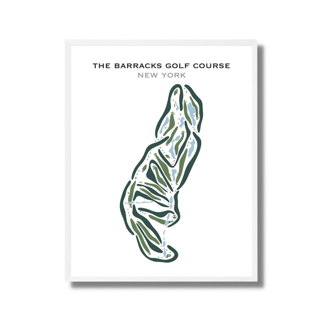 The Barracks Golf Course, NY | Golf Course Map, Golf Map, Golfer Gift ...