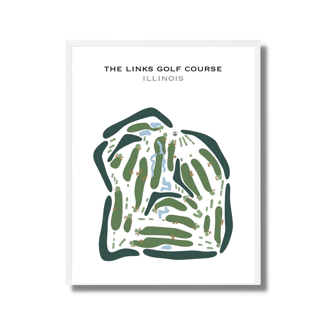 The Links Golf Course, IL | Golf Course Map, Golf Map, Golfer Gift for Him, Scorecard Layout ...