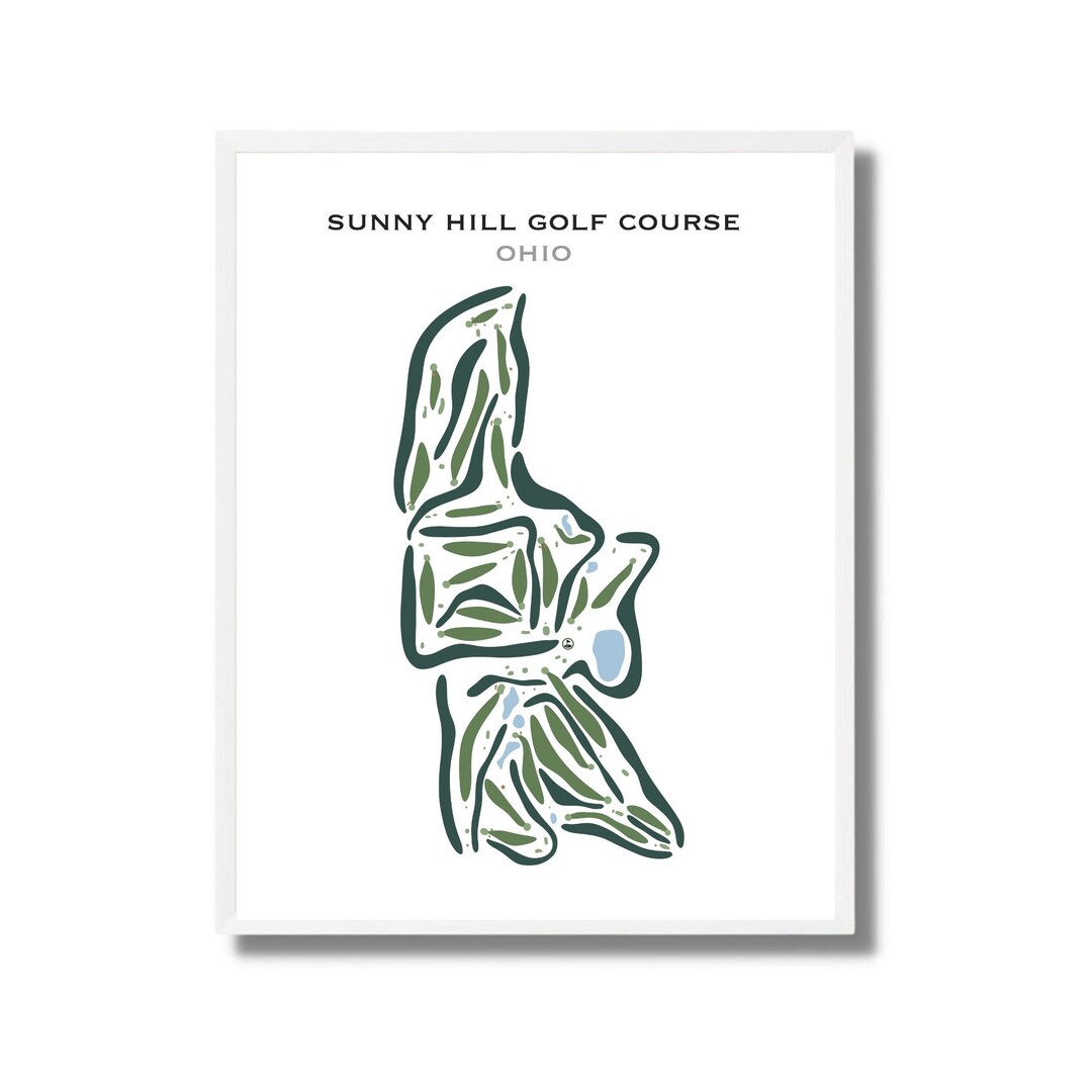 Sunny Hill Golf Course, Ohio, Golf Map, Golf Art Prints, Golf Home ...
