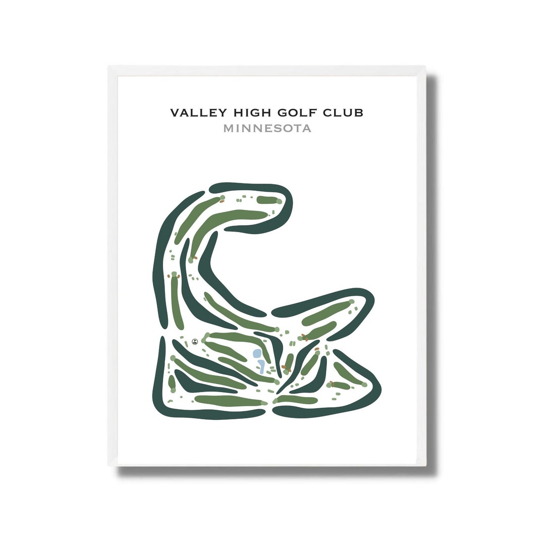 Valley High Golf Club, MN | Golf Course Map, Golf Map, Golfer Gift for ...
