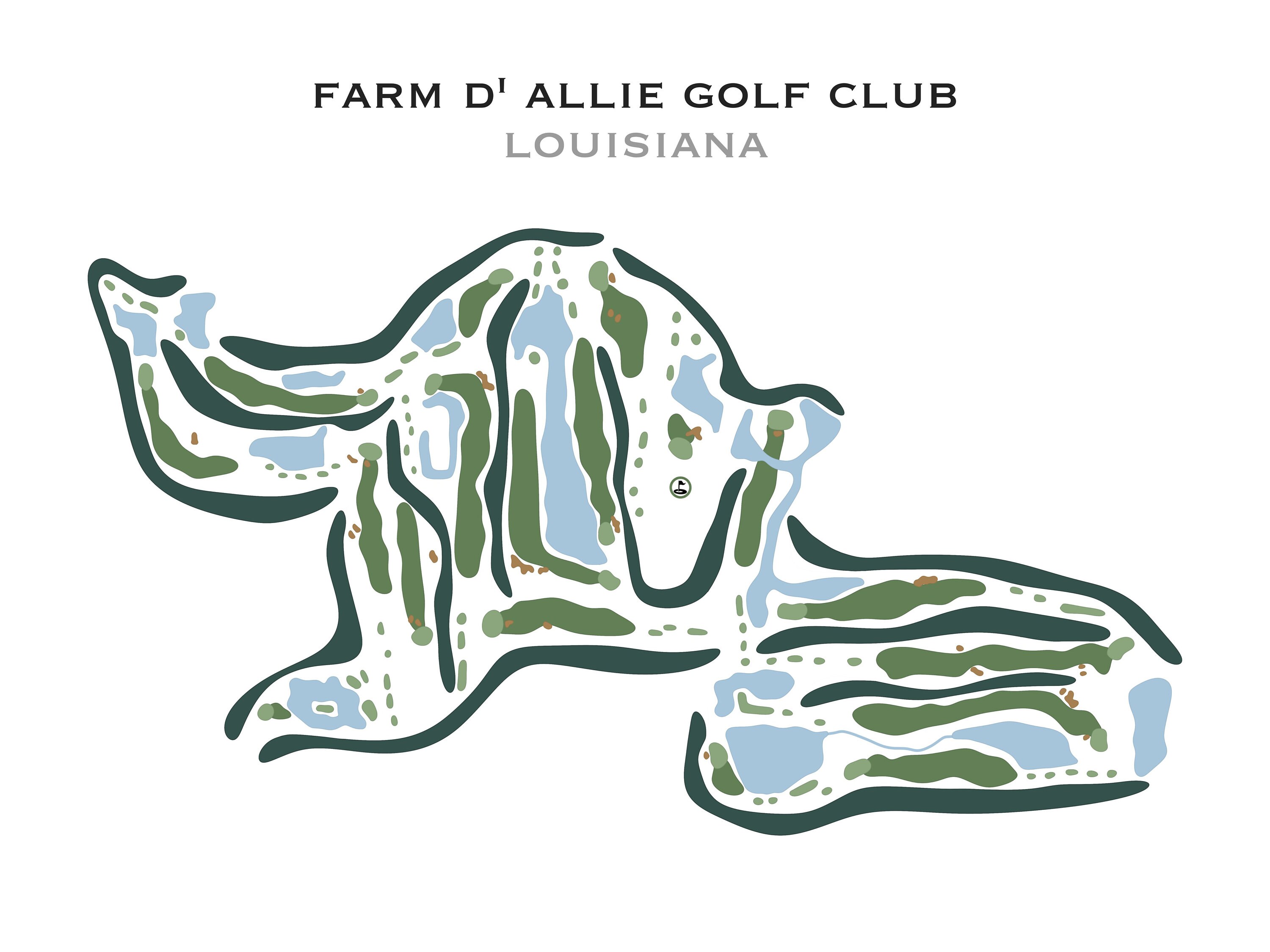 Farm D'allie Golf Club LA Golf Course Map Home Decor - Etsy Ireland