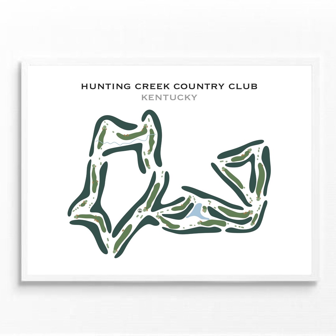 Hunting Creek Country Club, KY | Golf Course Map, Golf Map, Golfer Gift ...