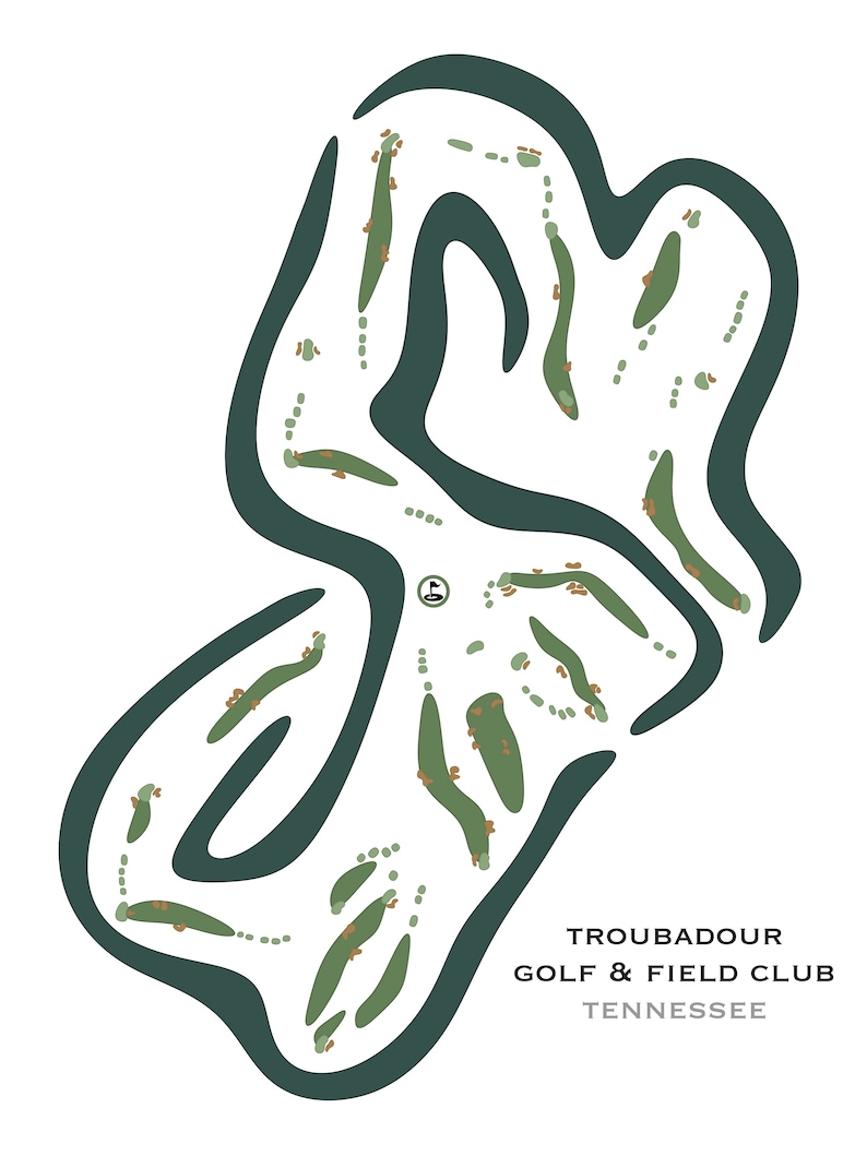 Troubadour Golf and Field Club Tennessee Golf Course Print - Etsy