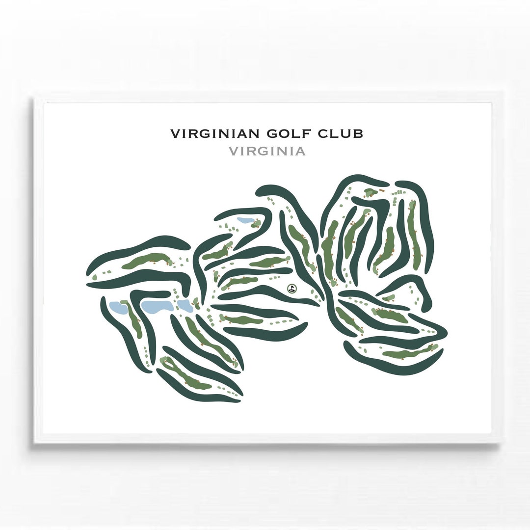 Virginian Golf Club, Virginia | Golf Course Map, Golf Map, Golfer Gift ...