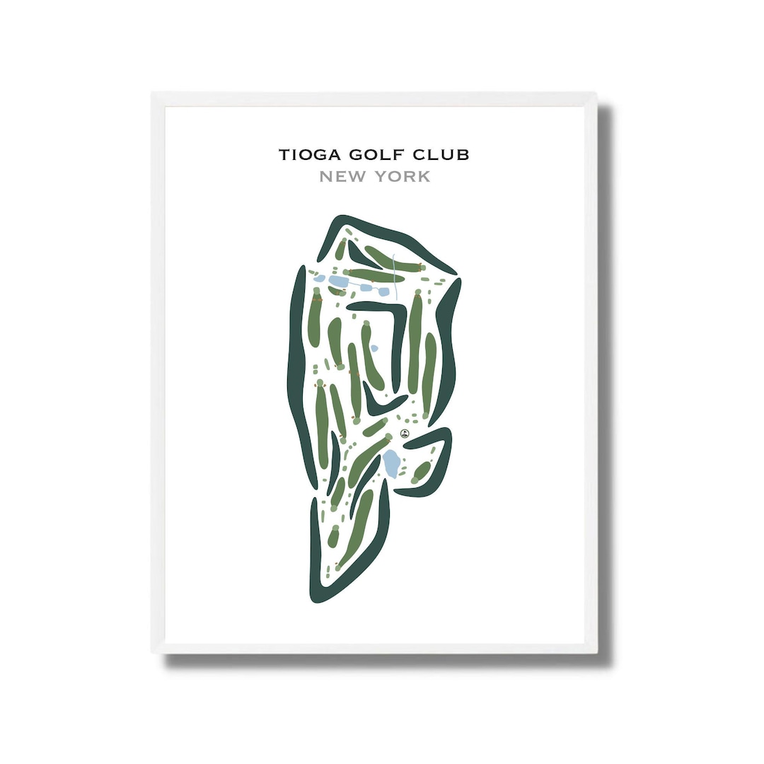 Tioga Golf Club, NY | Golf Course Map, Golf Map, Golfer Gift for Him ...