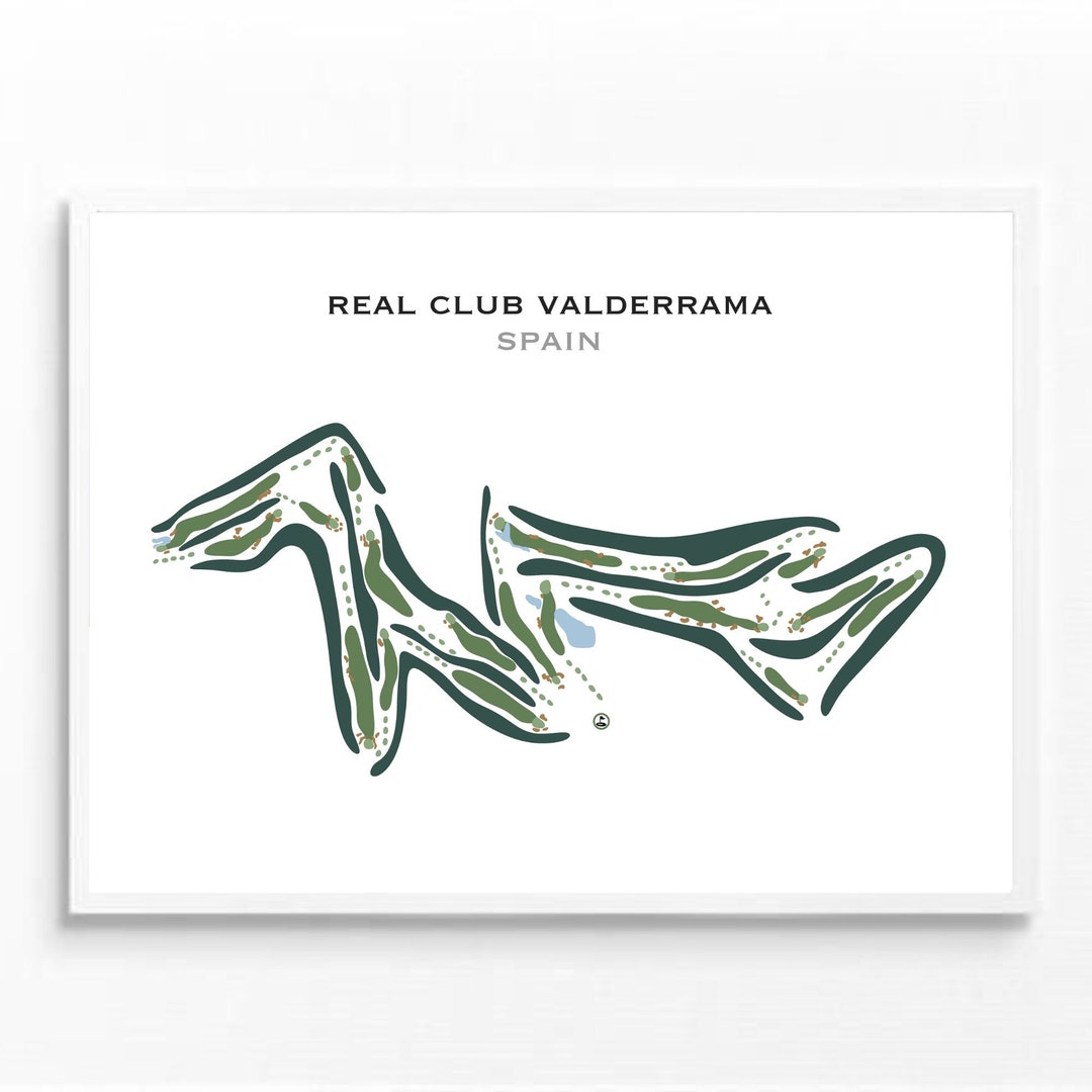 Real Club Valderrama, Spain Golf Course Map Wall Art, Golf Lover ...