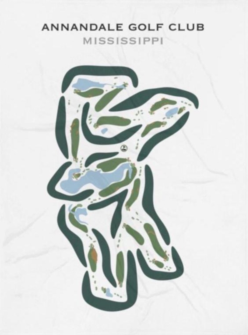 Annandale Golf Club, MS | Golf Course Map, Golf Map, Golfer Gift for ...