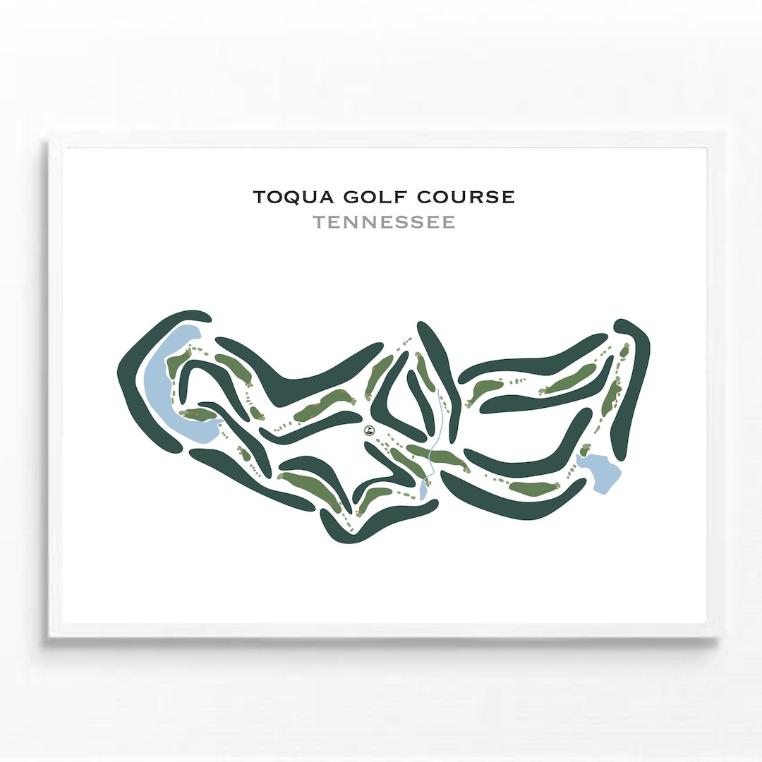 Toqua Golf Course, Tennessee | Golf Course Map, Golf Map, Golfer Gift ...