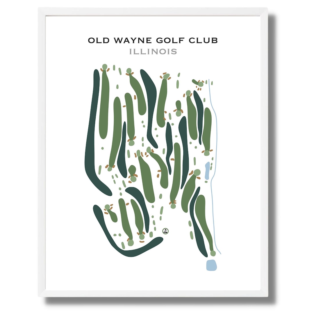 Old Wayne Golf Club IL Golf Course Map Home Decor Golfer - Etsy