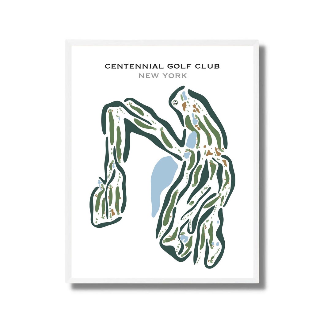 Centennial Golf Club, NY | Golf Course Map, Golf Map, Golfer Gift for ...