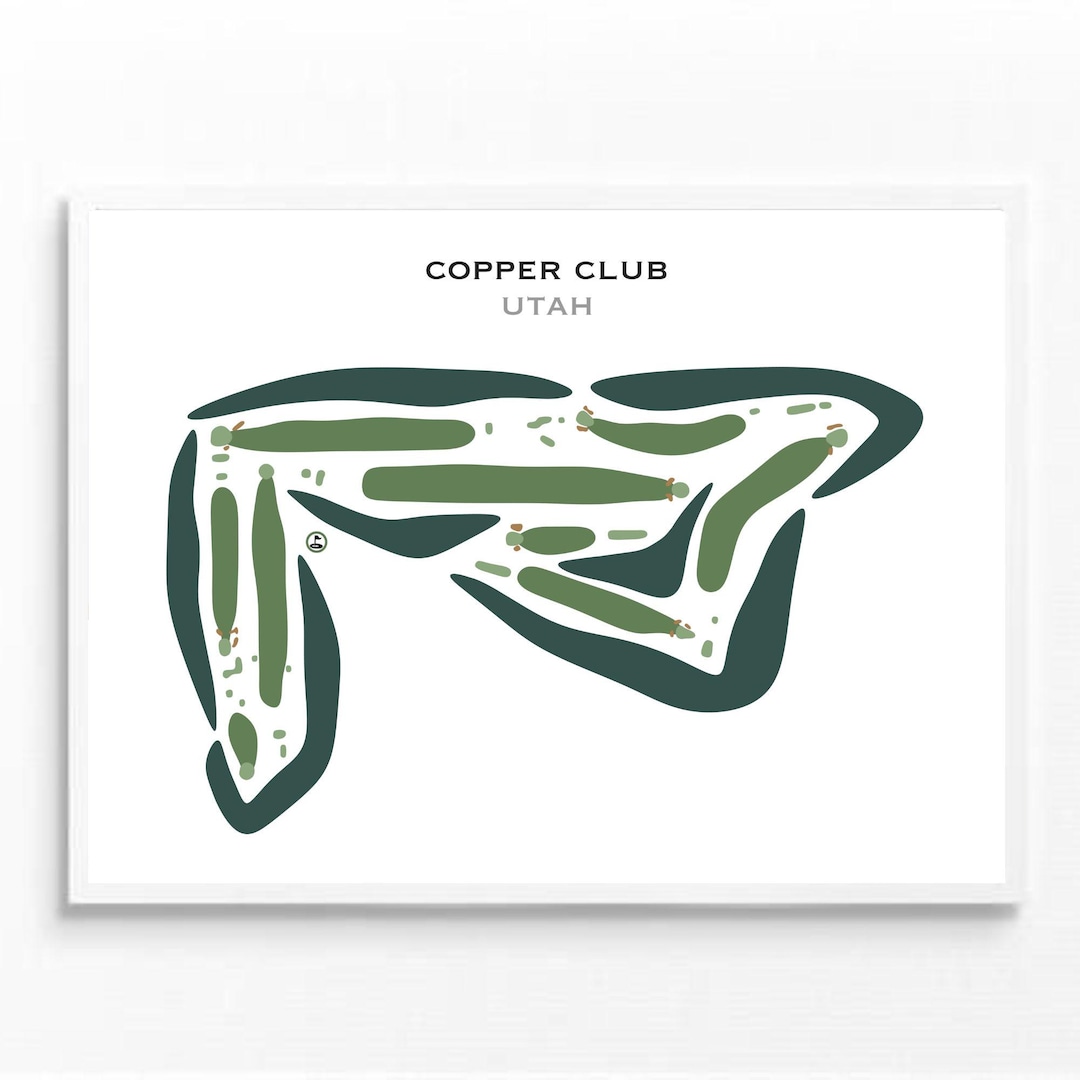 Copper Club Golf Course, Utah | Golf Course Map, Golf Map, Golfer Gift ...