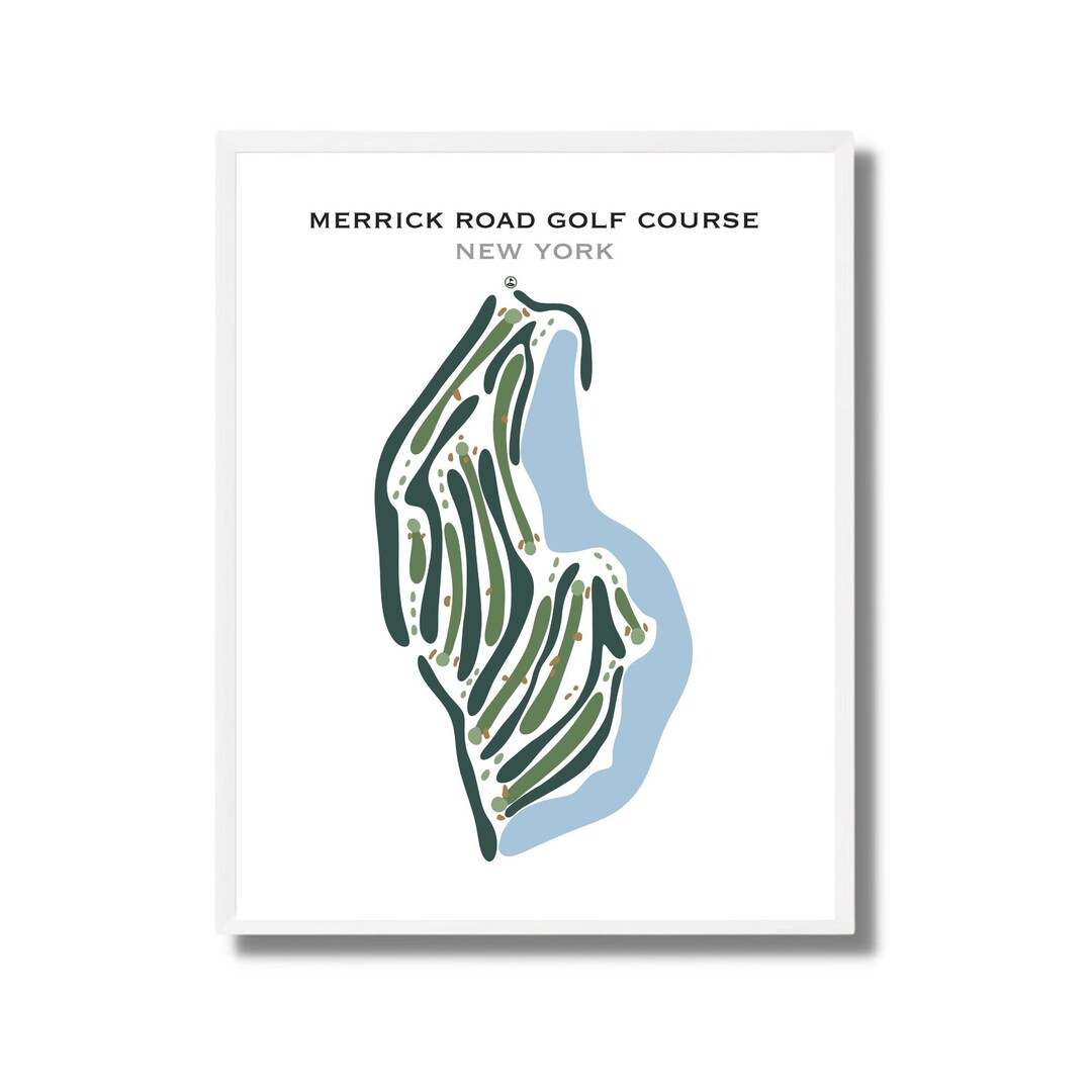 Merrick Road Golf Course NY Golf Course Map Home Decor - Etsy
