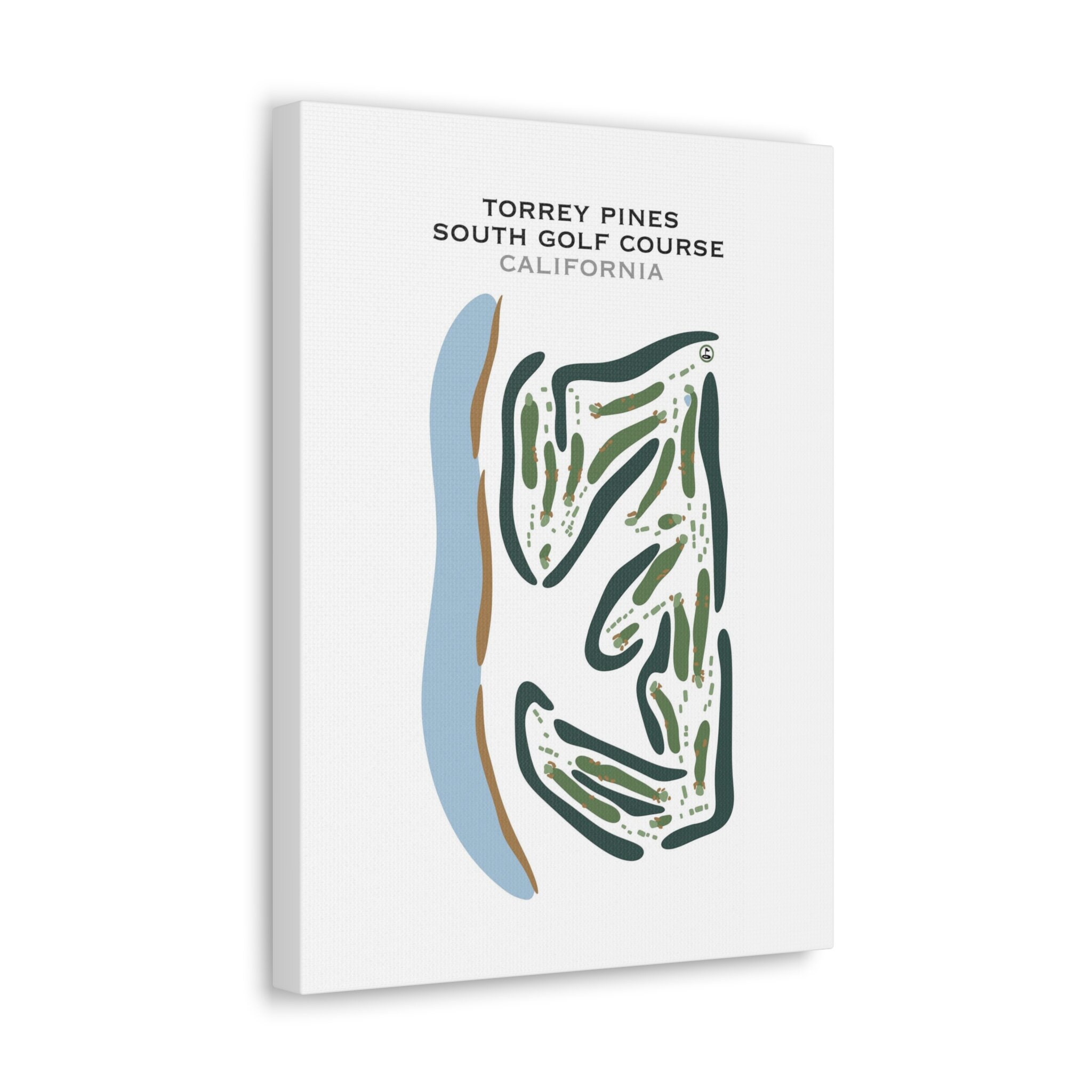 Golf Club Prints Torrey Pines California South Golf Course Map ...