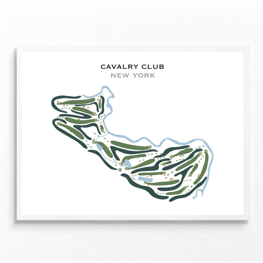 Cavalry Club, New York | Golf Course Map, Golf Map, Golfer Gift for Him ...