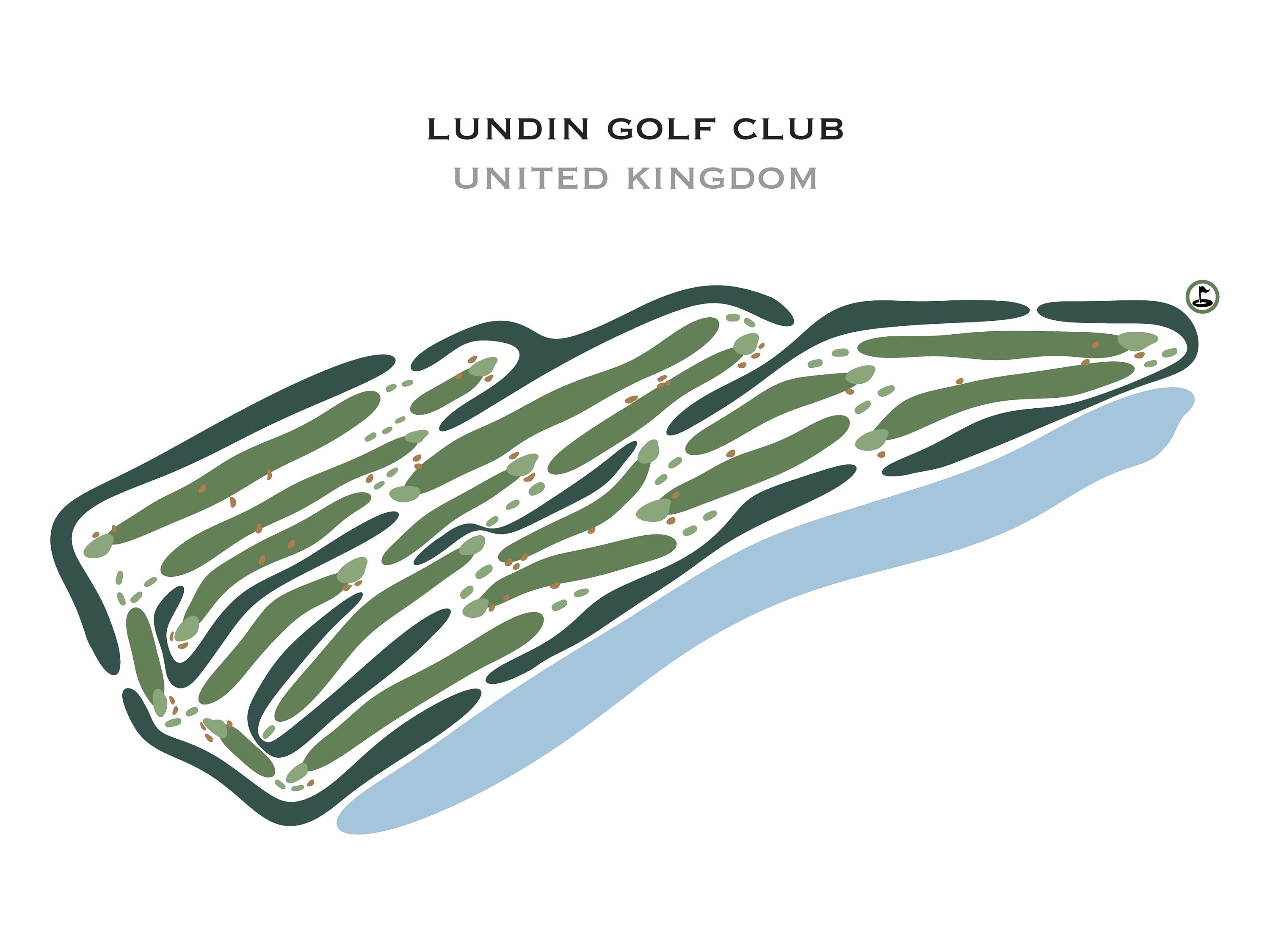 Lundin Golf Club United Kingdom Golf Course Map Home - Etsy