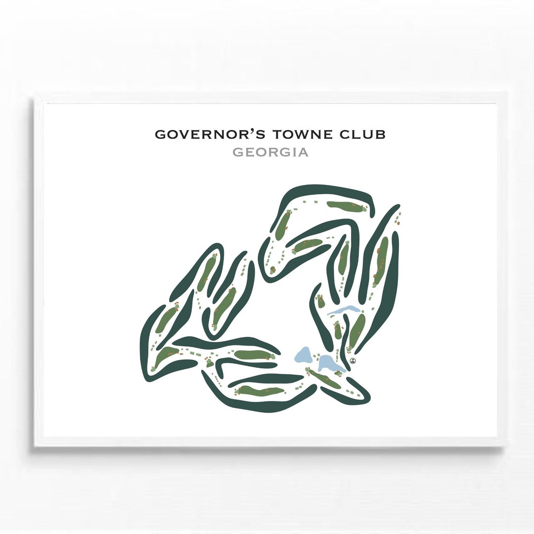 Governor's Towne Club, GA | Golf Course Map, Golf Map, Golfer Gift for ...