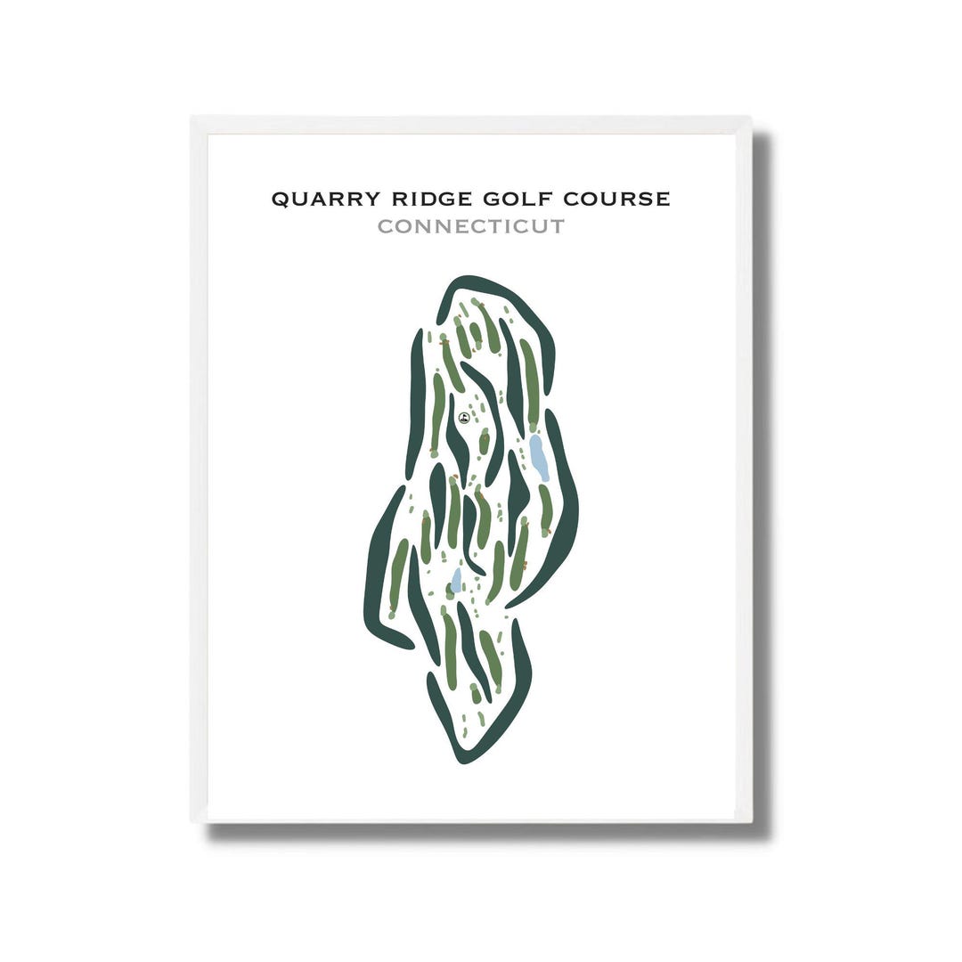 Quarry Ridge Golf Course, CT | Golf Course Map, Golf Map, Golfer Gift ...