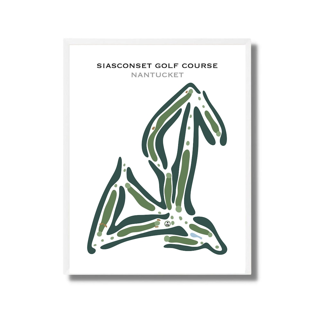 Siasconset Golf Course, Nantucket | Golf Course Map, Decor, Golfer Gift ...