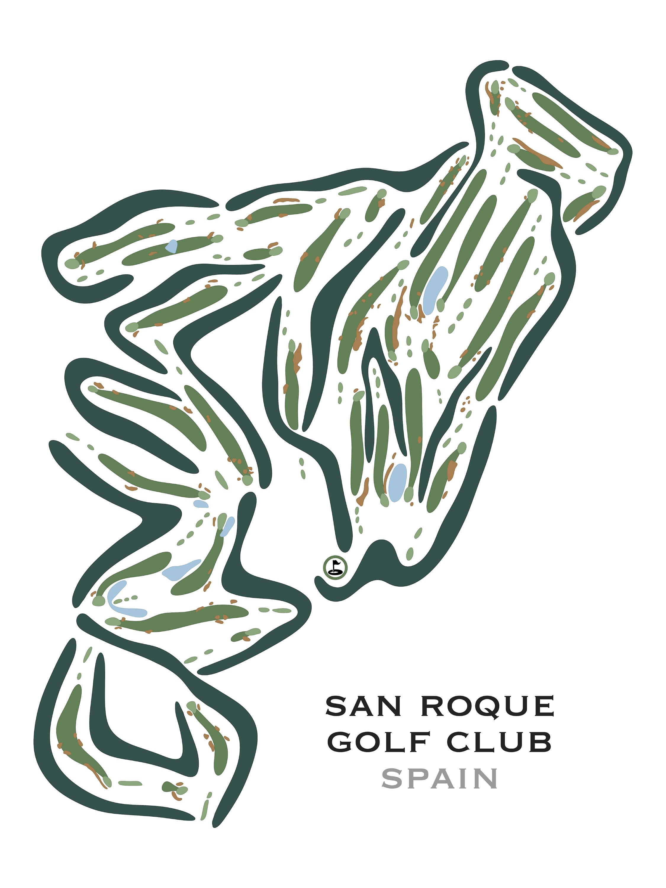 San Roque Golf Club Spain Golf Course Map Golf Course - Etsy