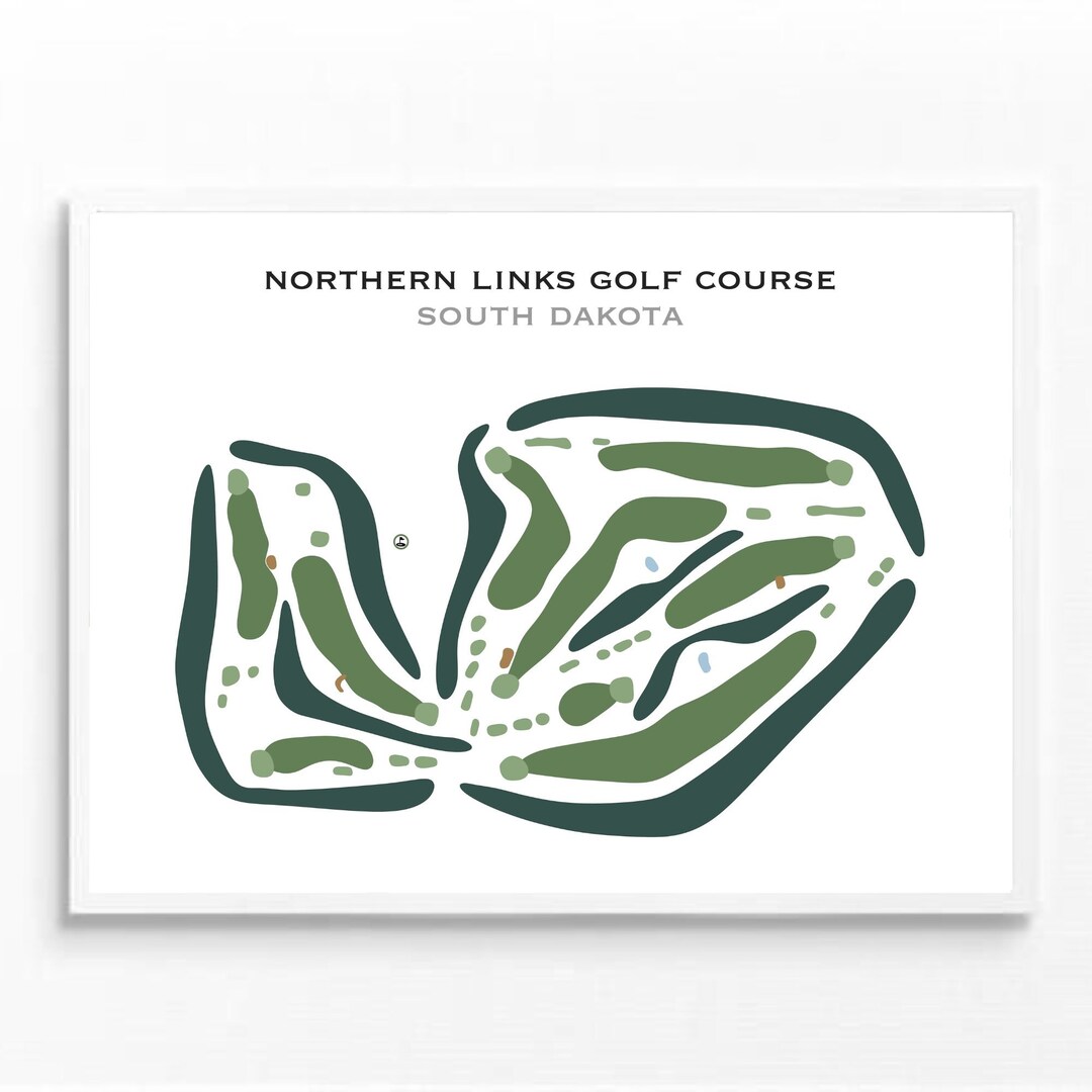 Northern Links Golf Course, SD | Golf Course Map, Decor, Golfer Gift ...