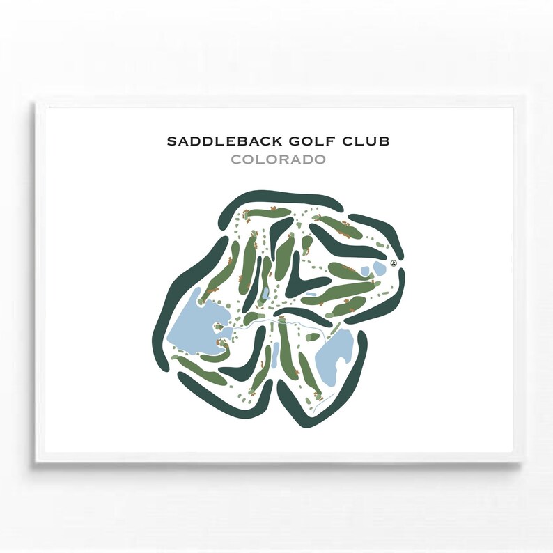 Saddleback Golf Club, CO Golf Course Map, Home Decor, Golfer Gift for ...