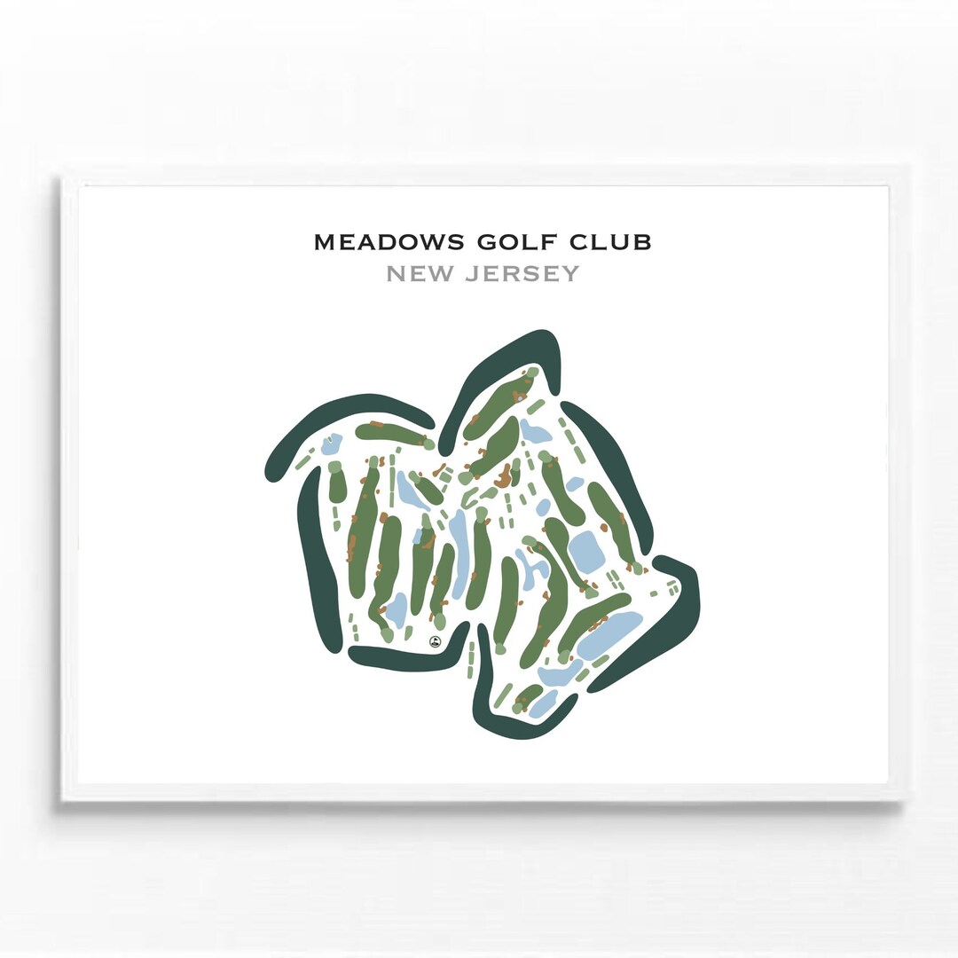 Meadows Golf Club, NJ | Golf Course Map, Golf Map, Golfer Gift for Him ...