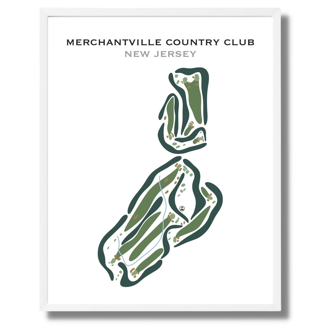 Merchantville Country Club NJ Golf Course Map Home Decor - Etsy