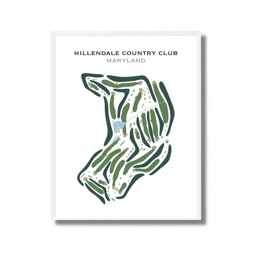 Hillendale Country Club, MD | Golf Course Map, Golf Map, Golfer Gift ...