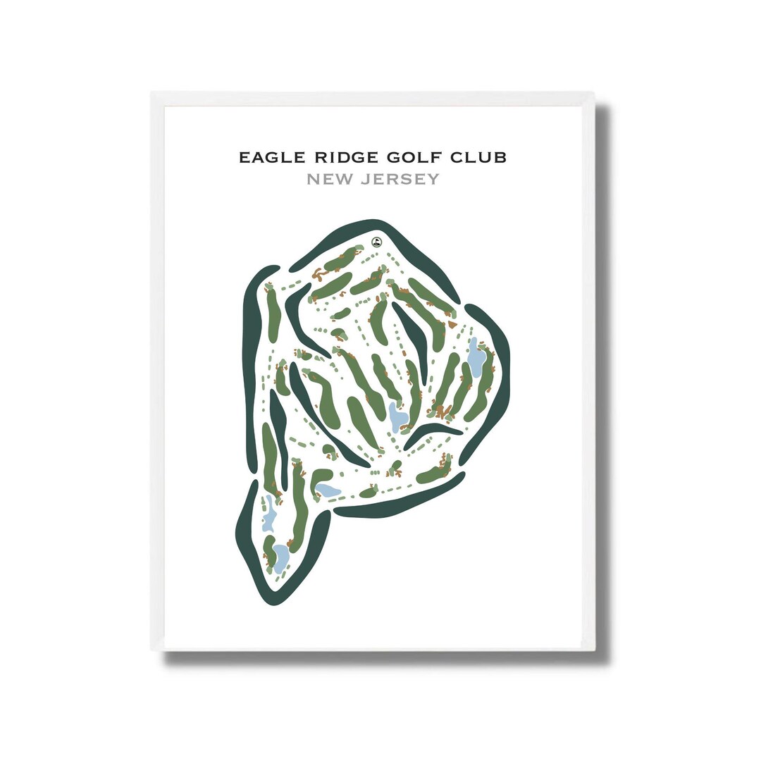 Eagle Ridge Golf Club, NJ | Golf Course Map, Golf Map, Golfer Gift for ...