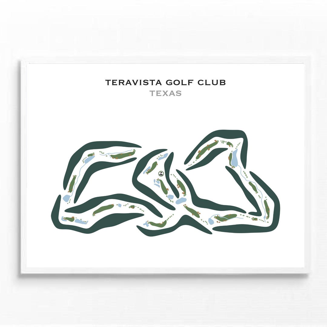 Teravista Golf Club, TX | Golf Course Map, Golf Map, Golfer Gift for ...