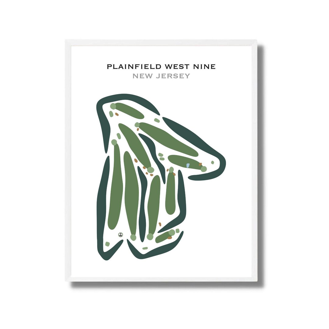 Plainfield West Nine, NJ | Golf Course Map, Golf Map, Golfer Gift for ...