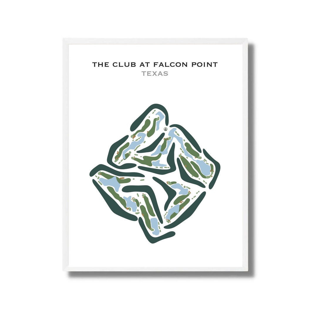 The Club at Falcon Point, TX | Golf Course Map, Golf Map, Golfer Gift ...