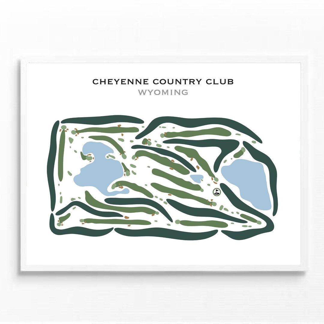 Cheyenne Country Club, WY | Golf Course Map, Golf Map, Golfer Gift for ...