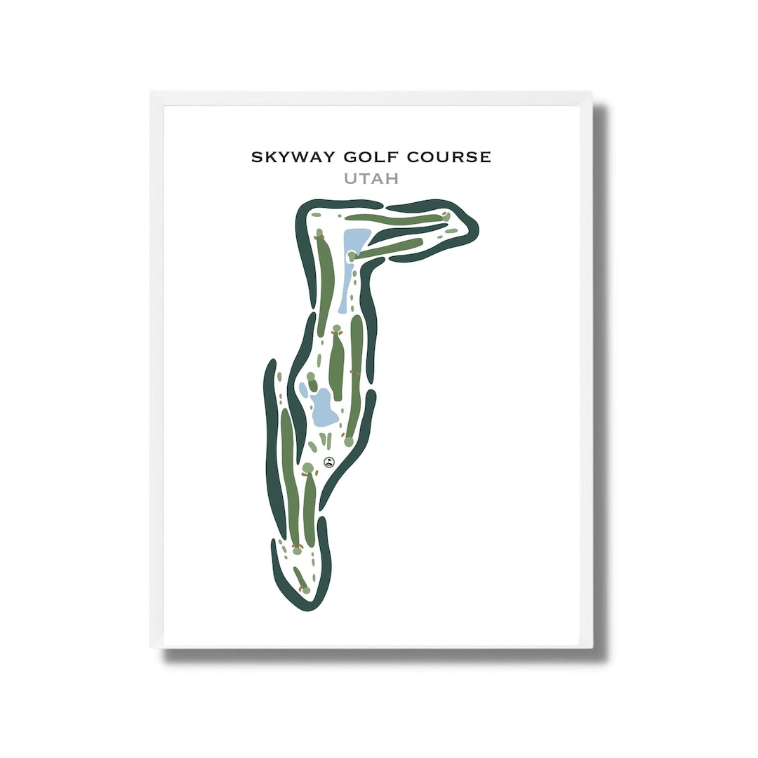Skyway Golf Course, UT Golf Course Map Wall Art, Golf Map Canvas, Golf ...