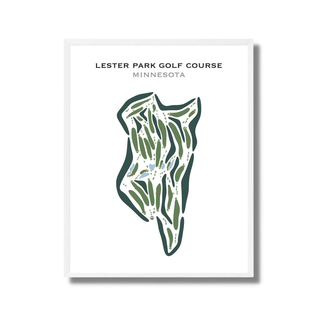 Lester Park Golf Course, MN | Golf Course Map, Golf Map, Golfer Gift ...