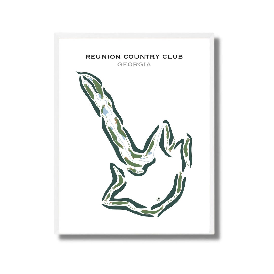 Reunion Country Club, Georgia | Golf Course Map, Golf Map, Golfer Gift ...