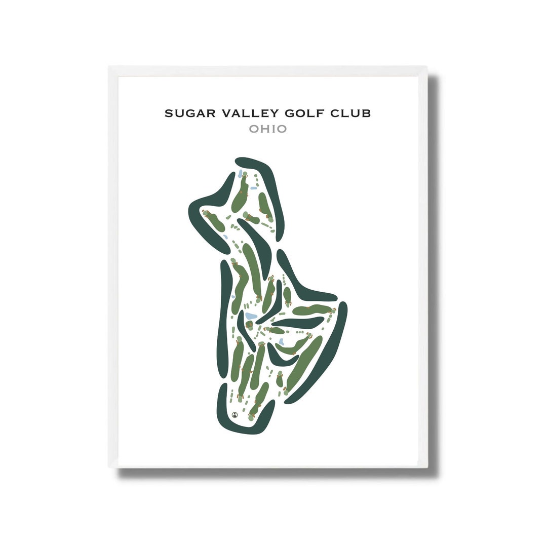 Sugar Valley Golf Club, Ohio | Golf Course Map, Golf Map, Golfer Gift ...