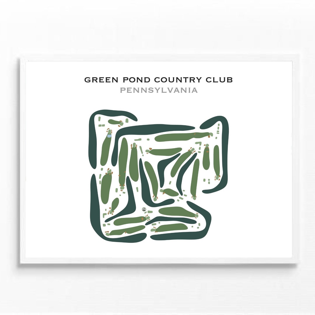 Green Pond Country Club, PA | Golf Course Map, Golf Map, Golfer Gift ...
