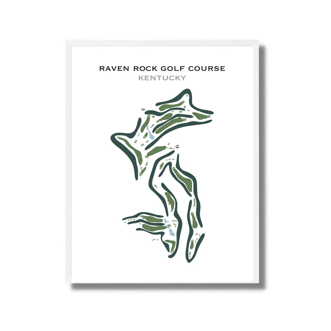 Raven Rock Golf Course, KY | Golf Course Map, Golf Map, Golfer Gift for ...