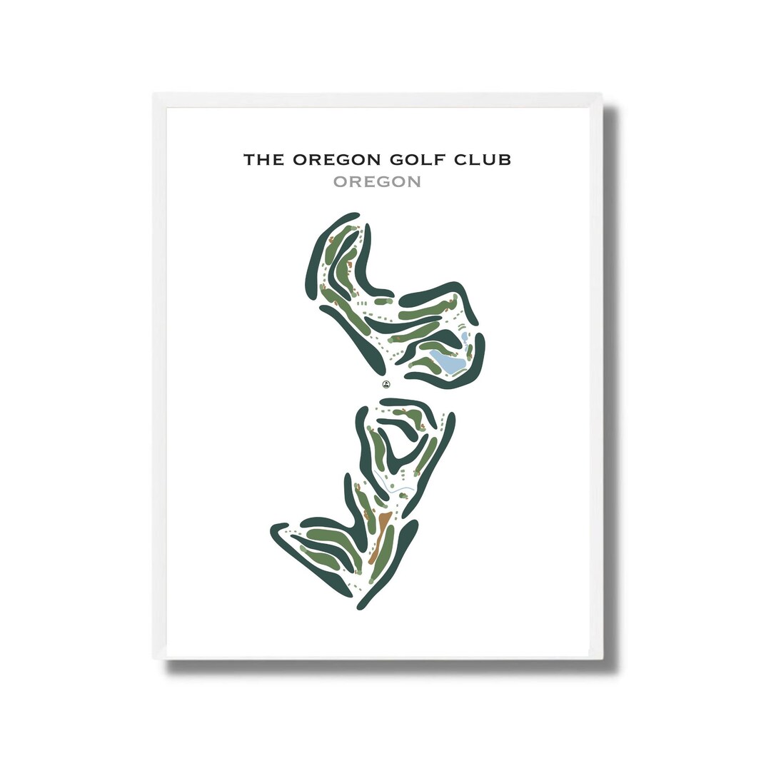 The Oregon Golf Club, Oregon | Golf Course Map, Golf Map, Golfer Gift ...