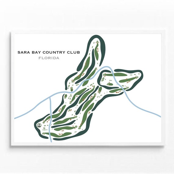 Sara Bay Country Club Florida Golf Course Print Golf Décor - Etsy