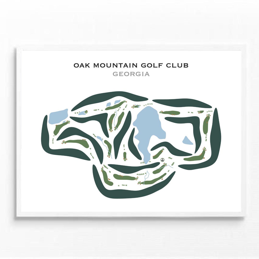 Oak Mountain Golf Club, GA | Golf Course Map, Golf Map, Golfer Gift for ...