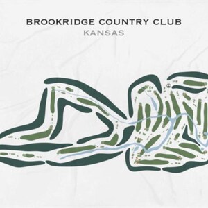Brookridge Country Club, Kansas, Golf Course Map, Golf Gifts for Men ...