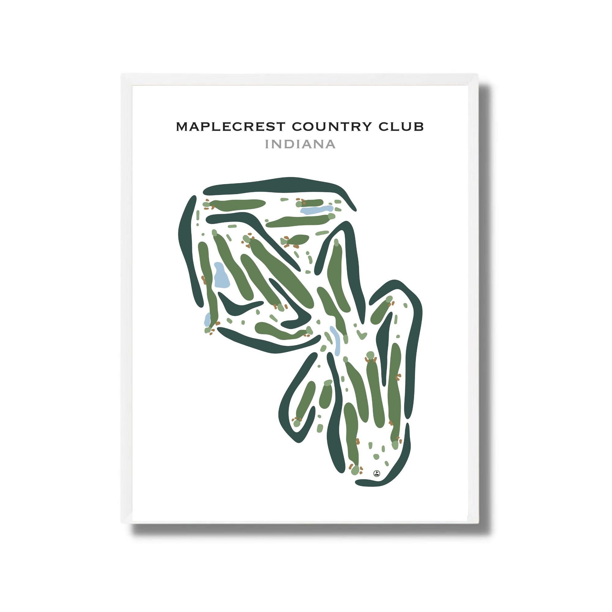 Maplecrest Country Club, IN | Golf Course Map, Golf Map, Golfer Gift ...