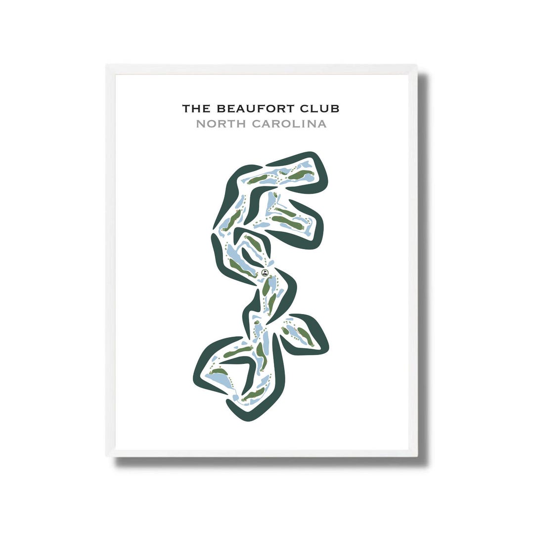 The Beaufort Club, NC | Golf Course Map Wall Art, Golf Map Canvas Decor ...