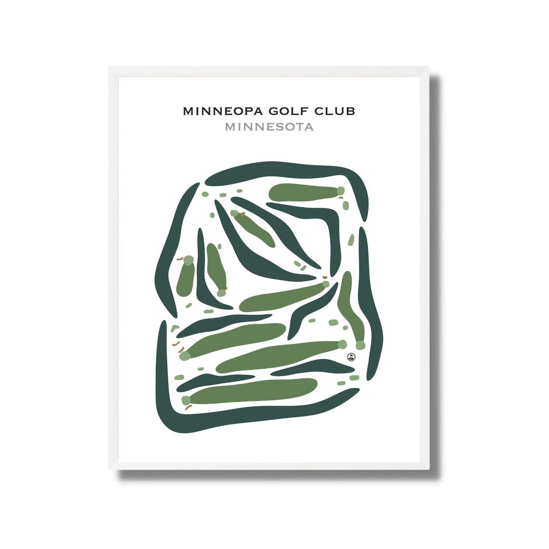 Minneopa Golf Club, MN | Golf Course Map, Golf Map, Golfer Gift for Him ...