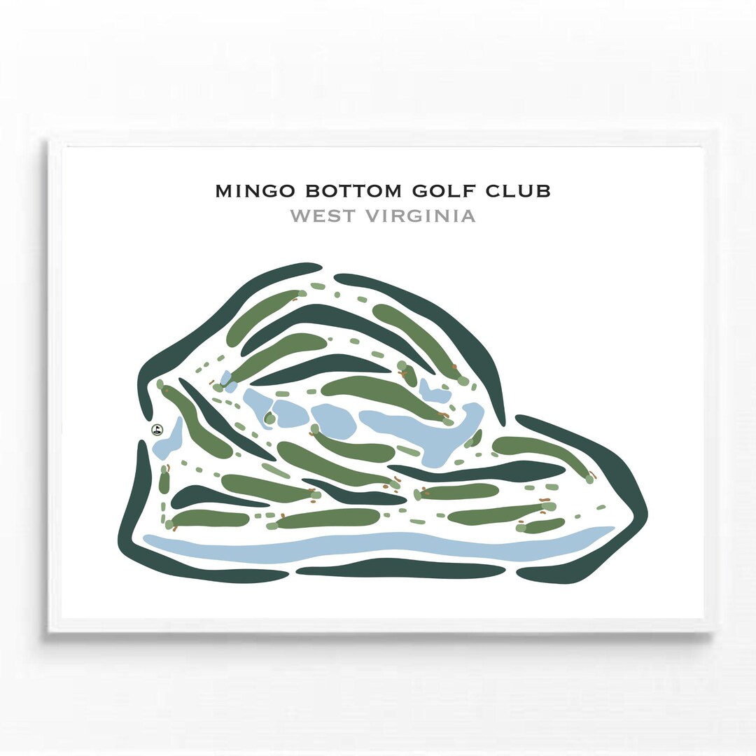 Mingo Bottom Golf Club, WV | Golf Course Map, Golf Map, Golfer Gift for ...